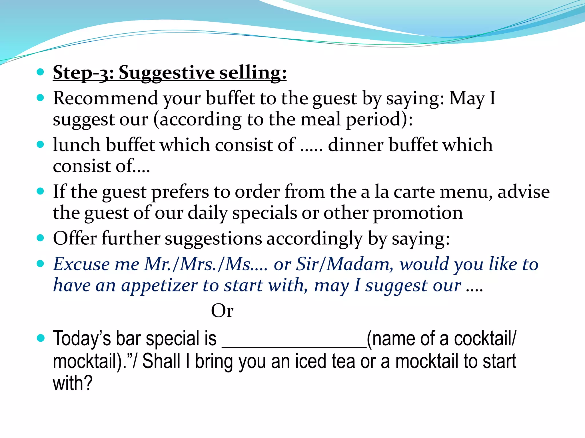 The art of Order Taking | PPTX