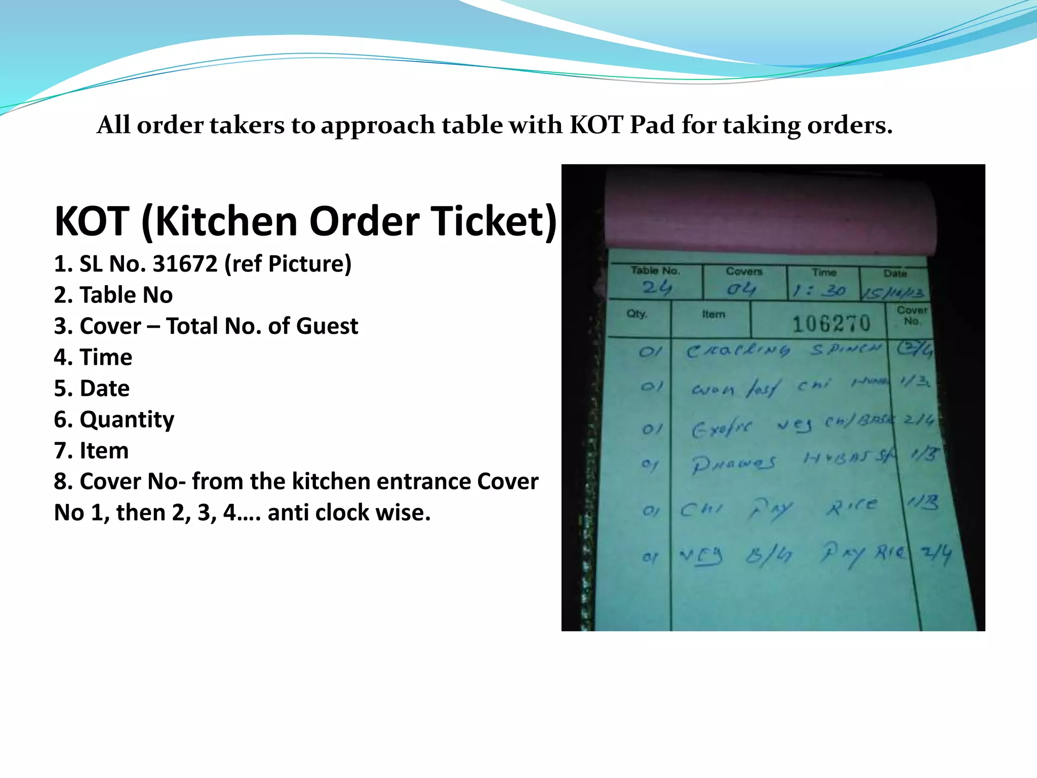 The art of Order Taking | PPTX