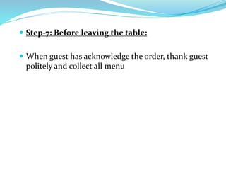 The art of Order Taking | PPTX