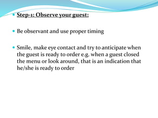 The art of Order Taking | PPTX