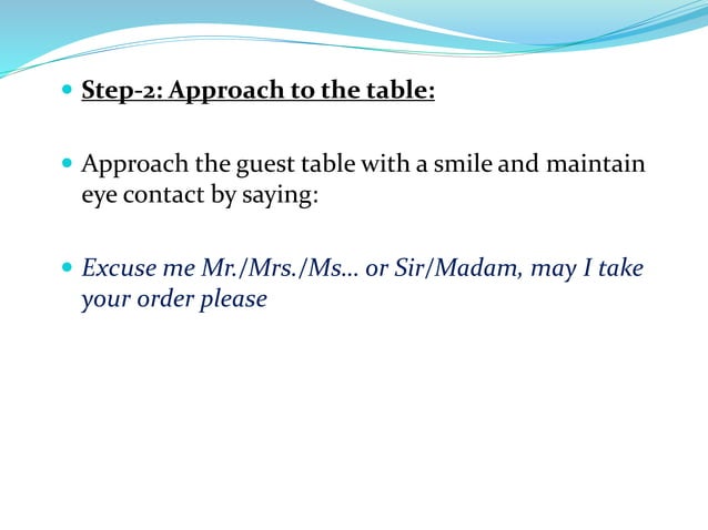The art of Order Taking | PPTX | Bars & Restaurants | Attractions