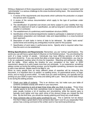 The Art of Planning and Writing Specs and Requirements--ISM 2010 Tanel ...