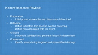 The Art of Playcalling: Building an Incident Response Playbook | PPT