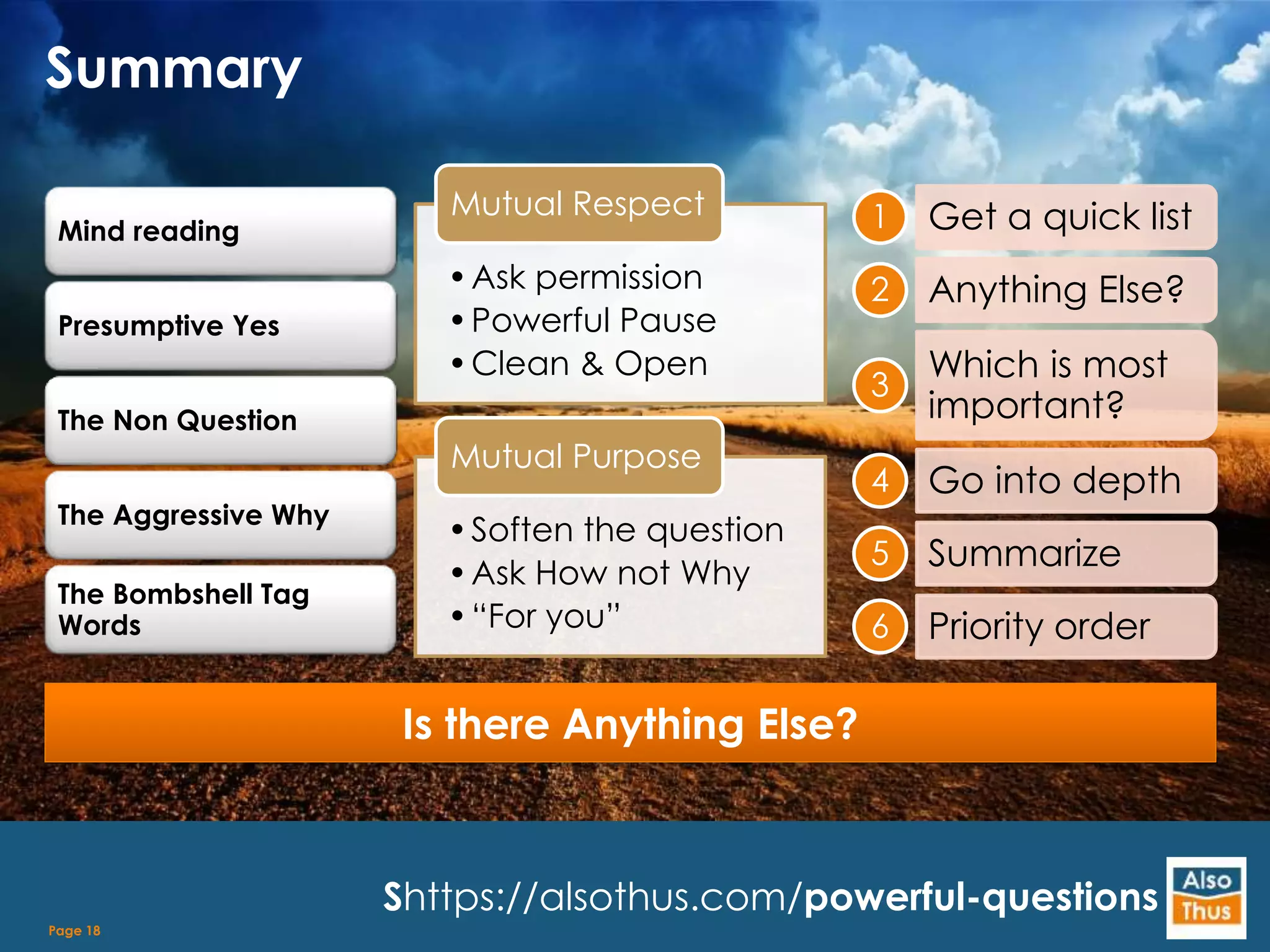 The art of powerful questions | PPTX