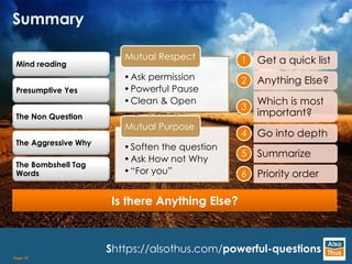 The art of powerful questions | PPTX