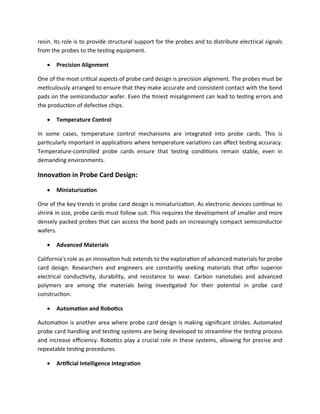 The Art of Probe Card Design in California A Journey into Precision and ...