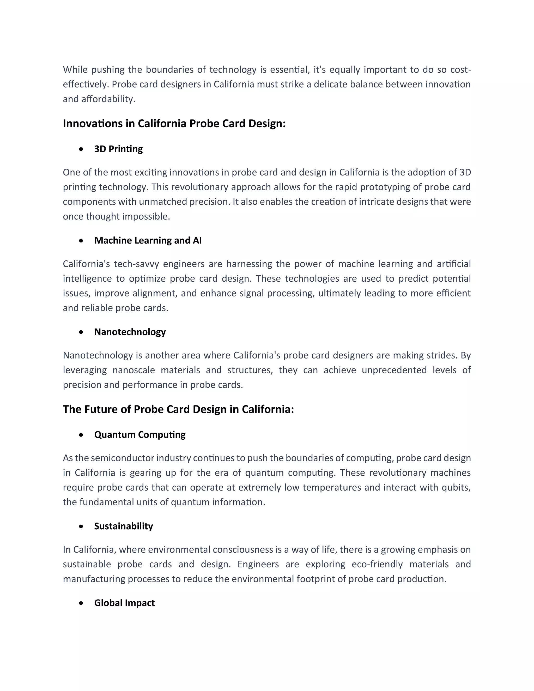 The Art of Probe Card Design in California A Journey into Silicon ...