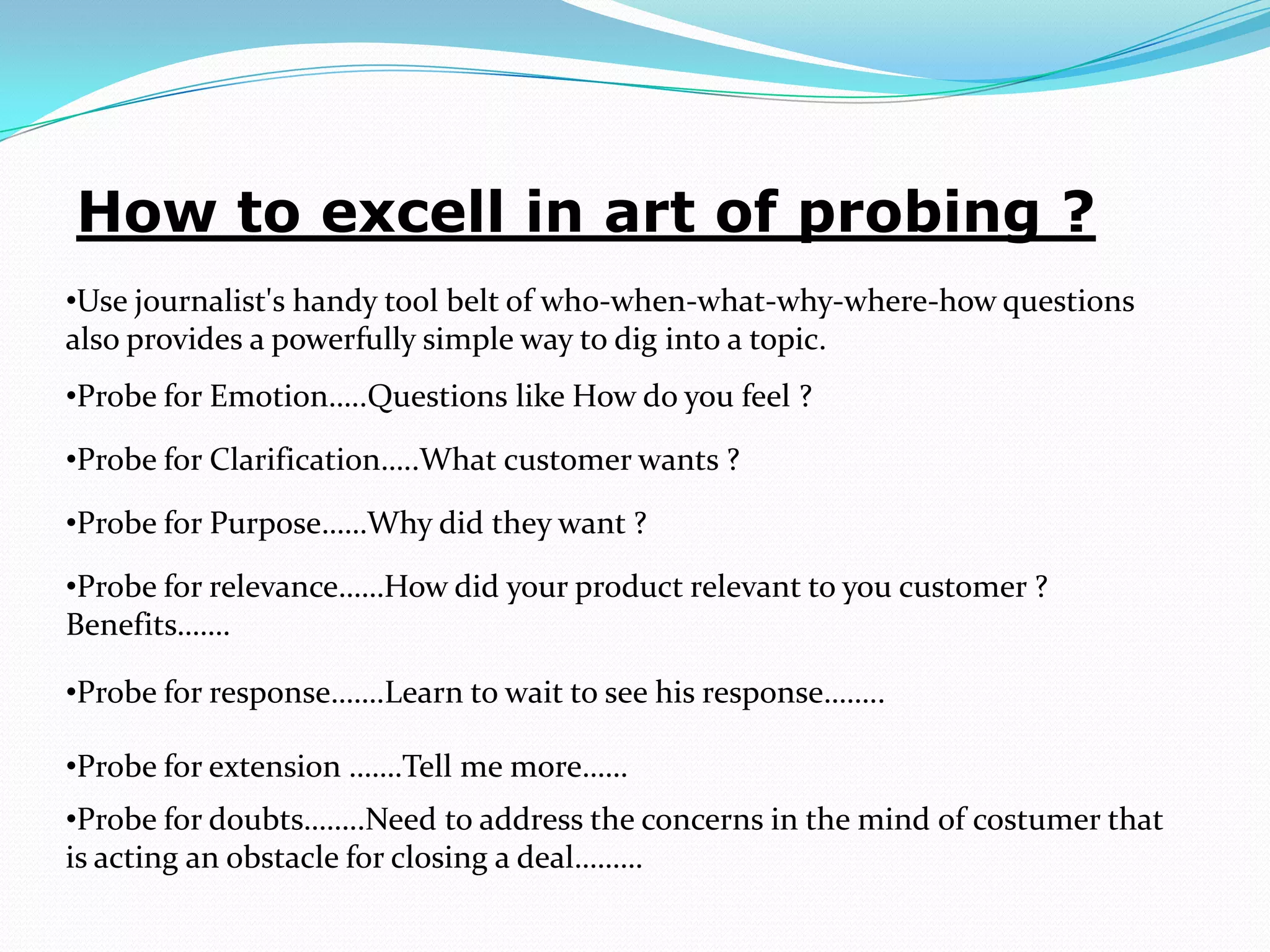 The art of probing | PPTX