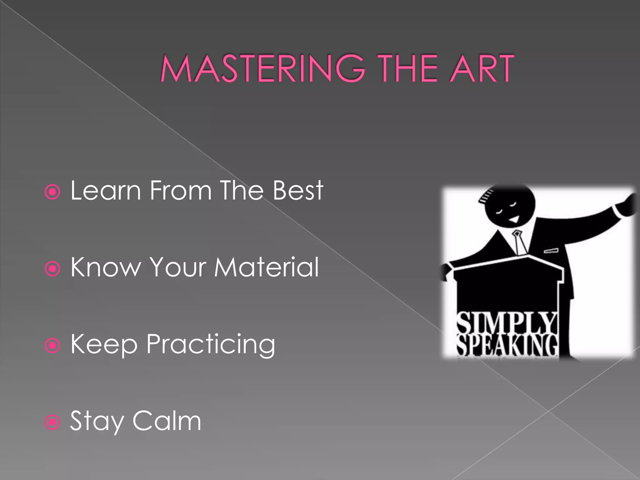 The art of public speaking | PPTX