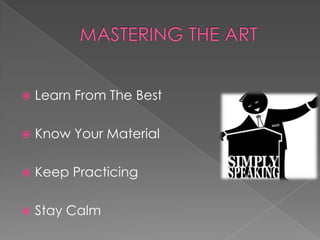 The art of public speaking | PPTX