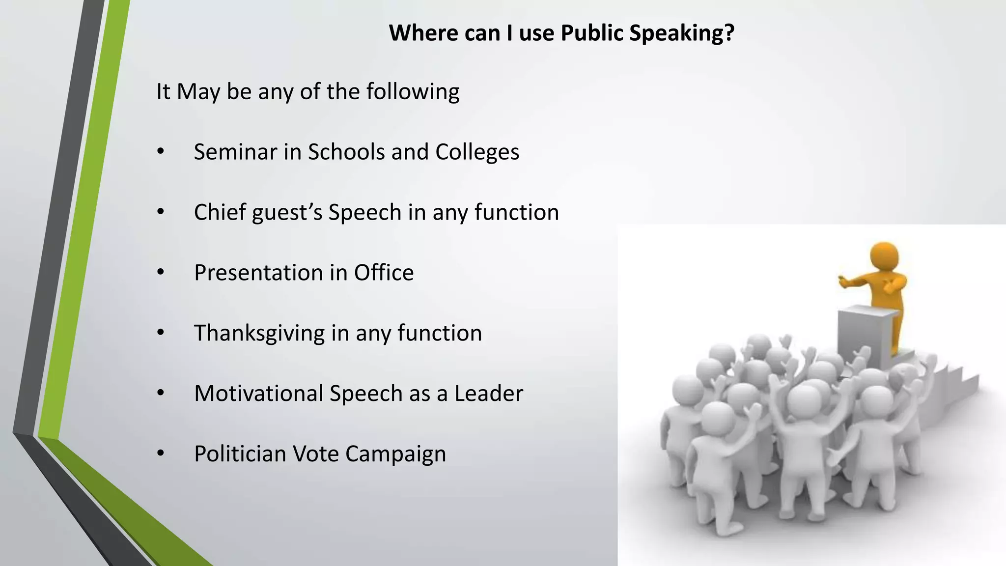 The art of Public Speaking | PPTX