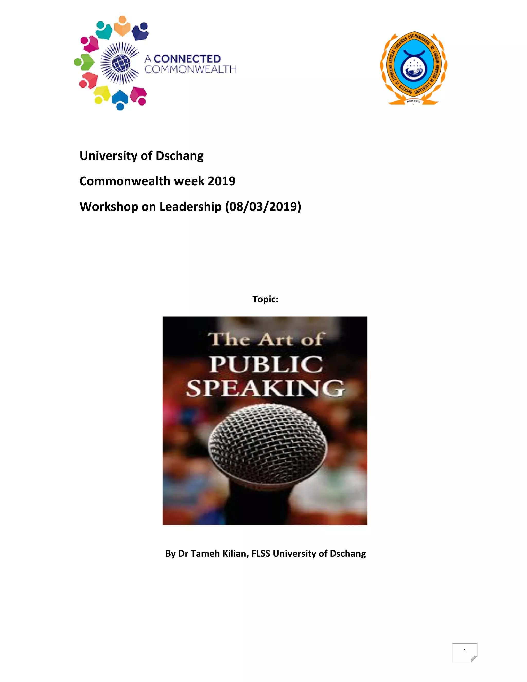 The art of public speaking | PDF