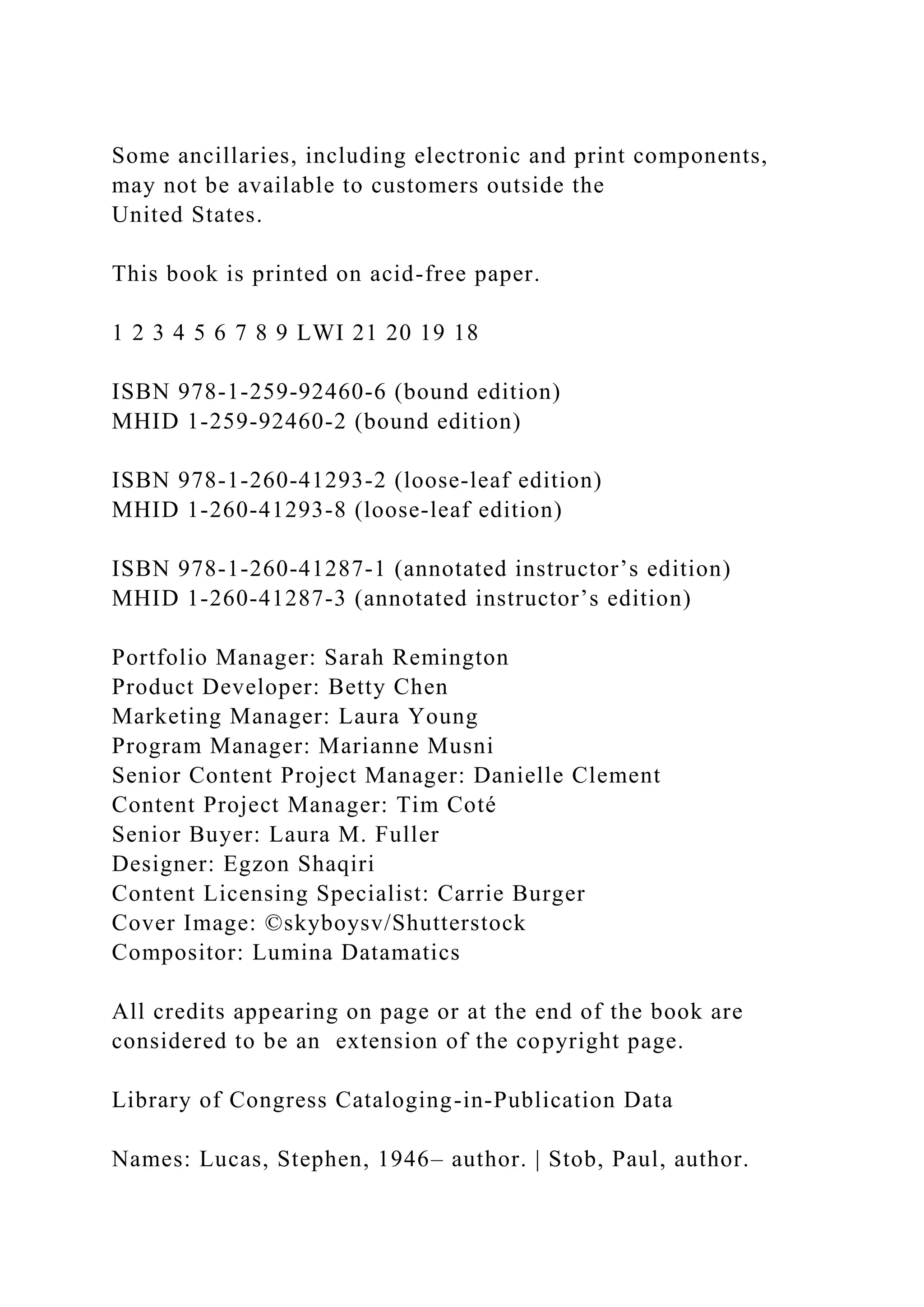 The Art ofPublic SpeakingStephen E. LucasUniversit.docx