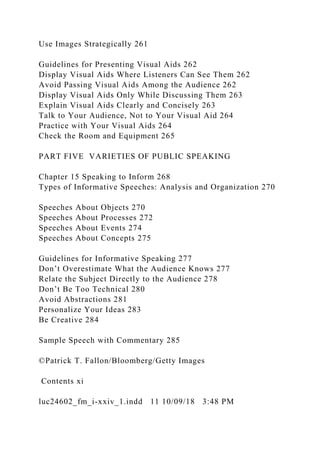 The Art ofPublic SpeakingStephen E. LucasUniversit.docx