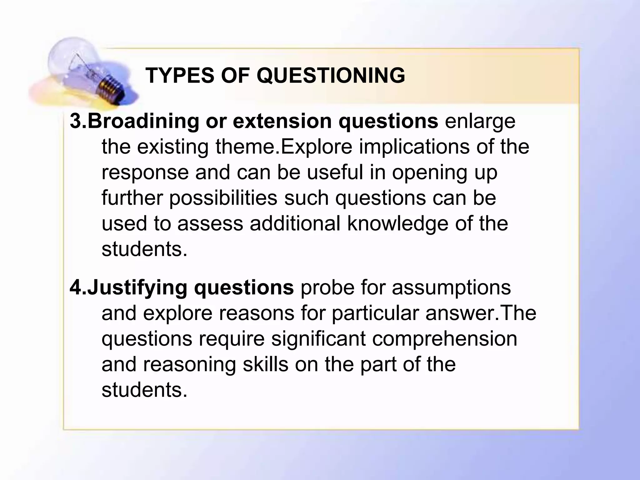 The art of questioning | PPTX