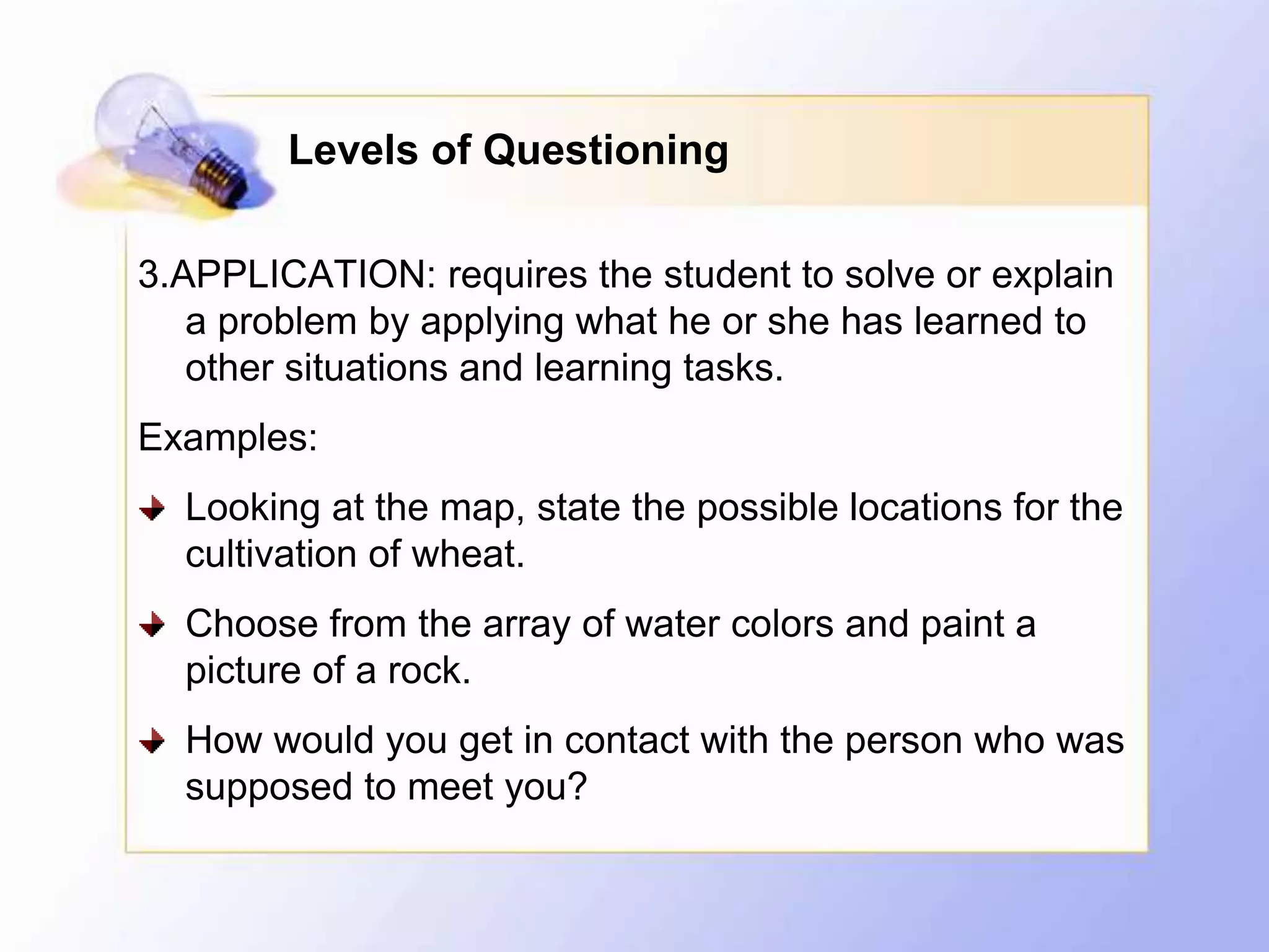 The art of questioning | PPTX