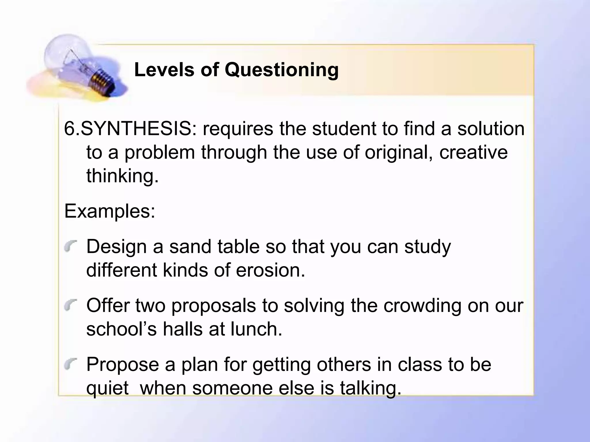 The art of questioning | PPTX