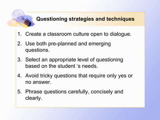 The art of questioning | PPTX