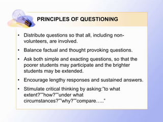 The art of questioning | PPTX