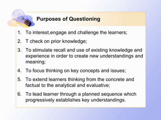 The art of questioning | PPTX