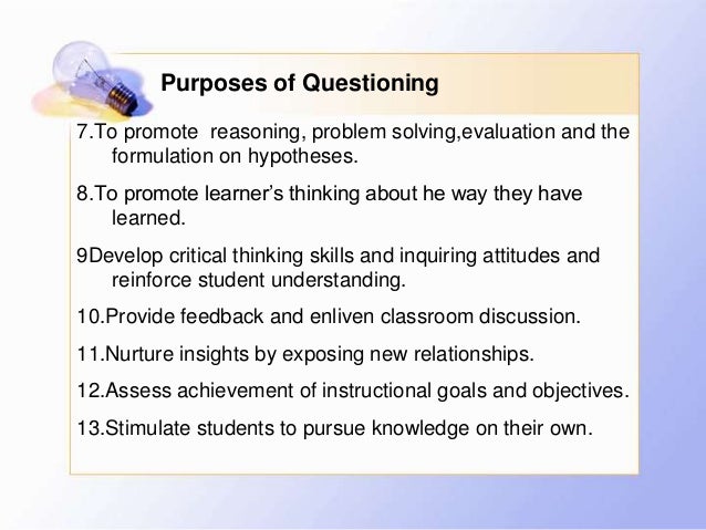 The art of questioning