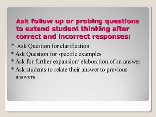 The art of questioning an essential skill for successful teaching. | PPT