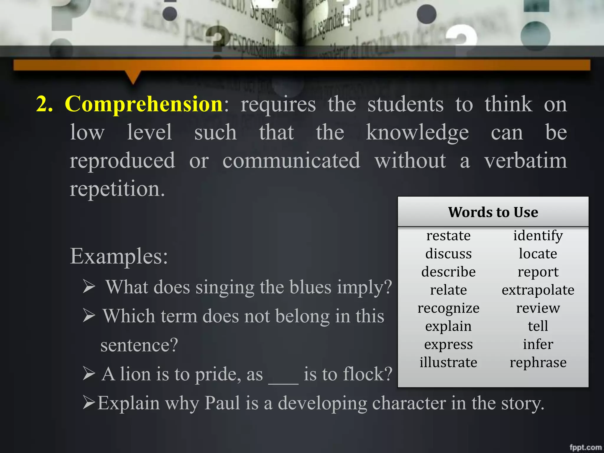 The Art of Questioning : Teacher’s Role | PPTX