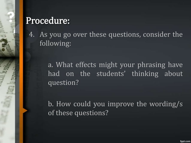 The Art of Questioning : Teacher’s Role | PPTX