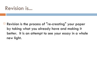 The Art of Revision | PPT