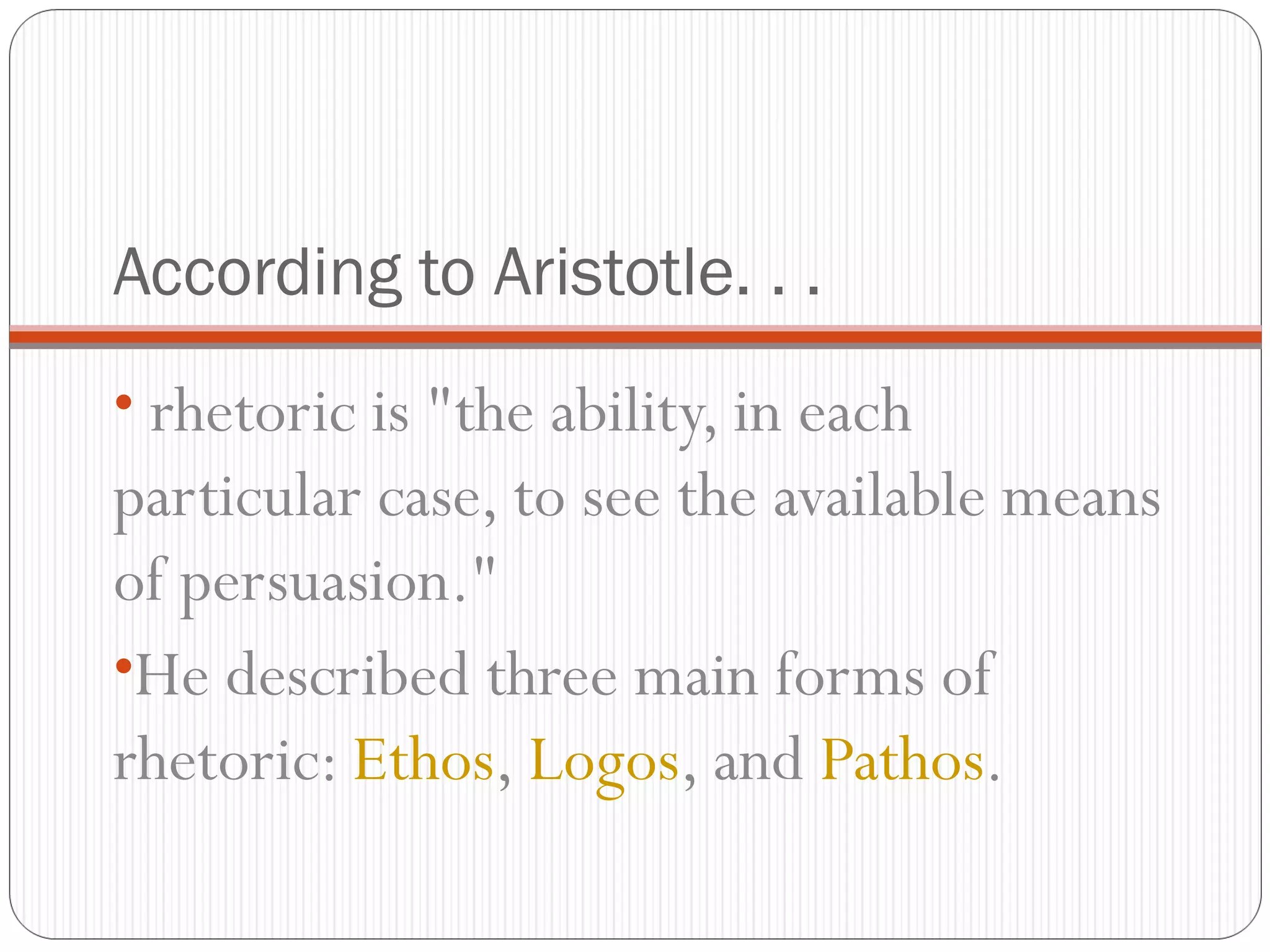 The Art Of Rhetoric | PPT