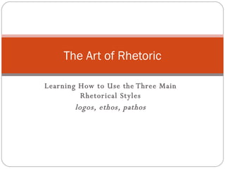 The Art Of Rhetoric | PPT