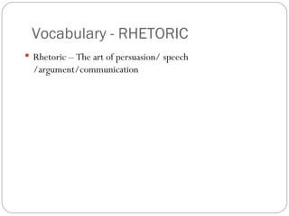 The Art Of Rhetoric | PPT