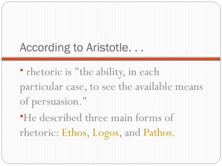 The Art Of Rhetoric | PPT