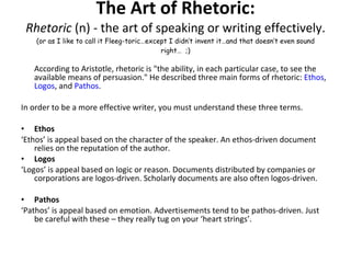 The art of rhetoric | PPT