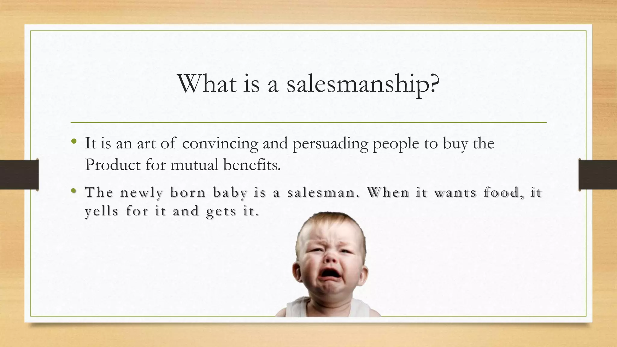 The art of salesmanship | PPTX