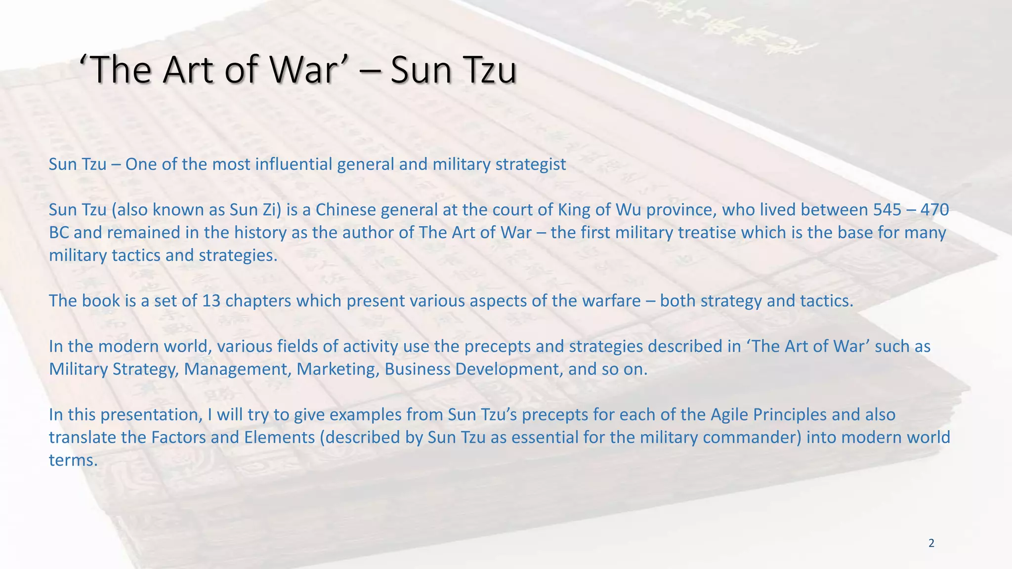 The Art of Scrum - Agile Principles in ‘Sun Tzu's Art of War’ A BA ...