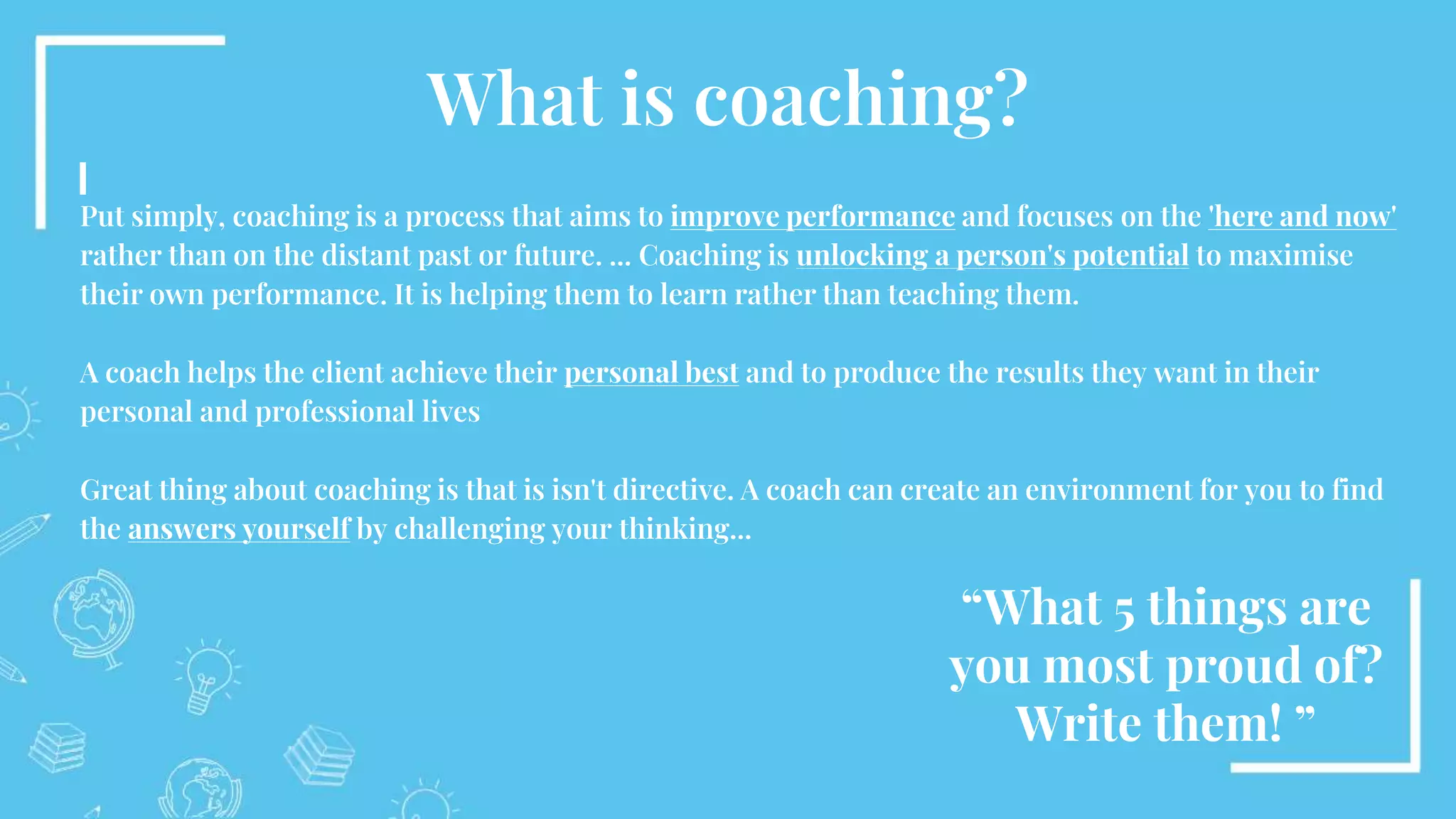 The Art of Self Coaching | PPT