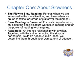 The art of slow reading presentation | PPTX