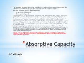 The Art Of Stealing & Absorptive Capacity - Aditya Yadav | PPTX