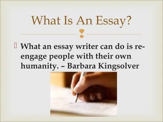 The art of the essay | PPT