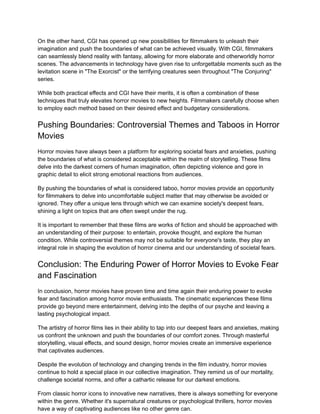 The Art of the Horror Movie - Unveiling the Secrets Behind Creating ...