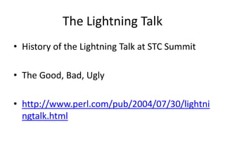 The Art of the Lightning Talk | PPTX