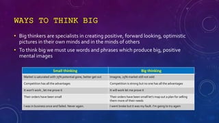 The art of thinking big | PPTX