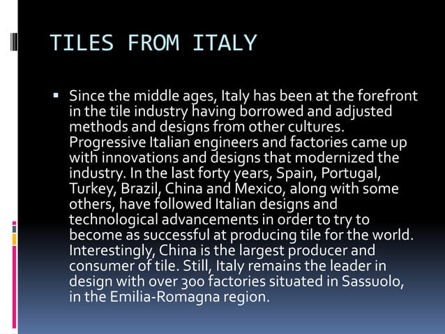 The art of tile | PPT