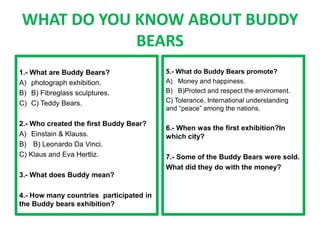 Buddy bears "the art of the tolerance"for kids | PPT