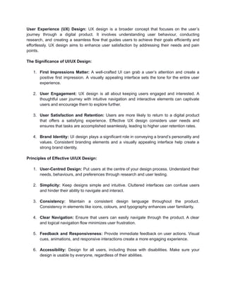 The Art of UI/UX Design: Creating Seamless Digital Experiences | PDF | Computing | Technology ...