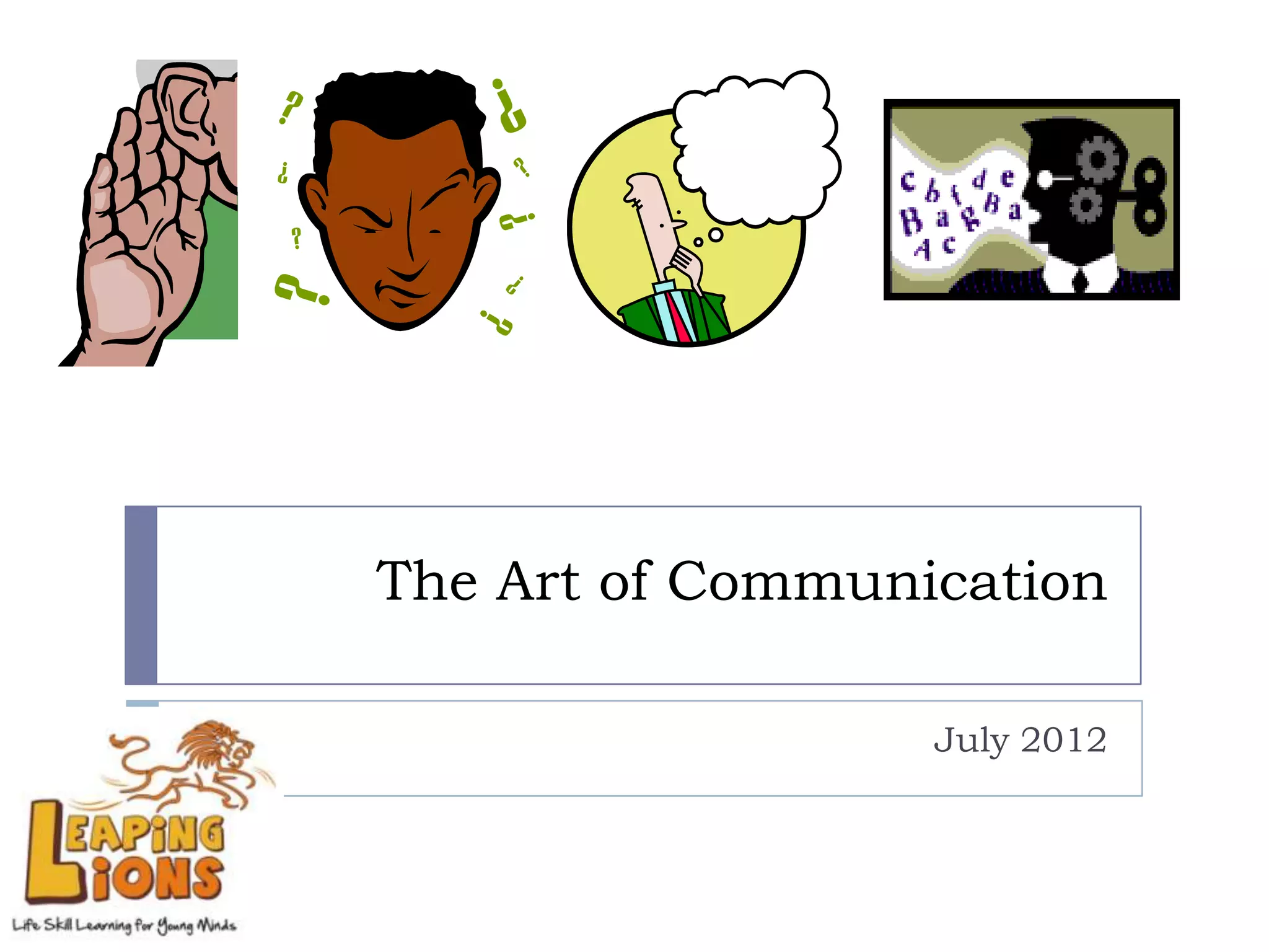 The art of verbal communication | PPTX