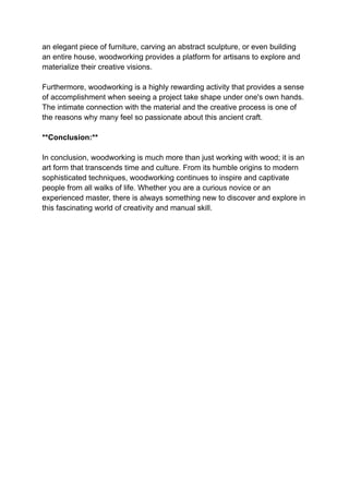 The Art of Woodworking_ Exploring the Beauty of Wood through ...