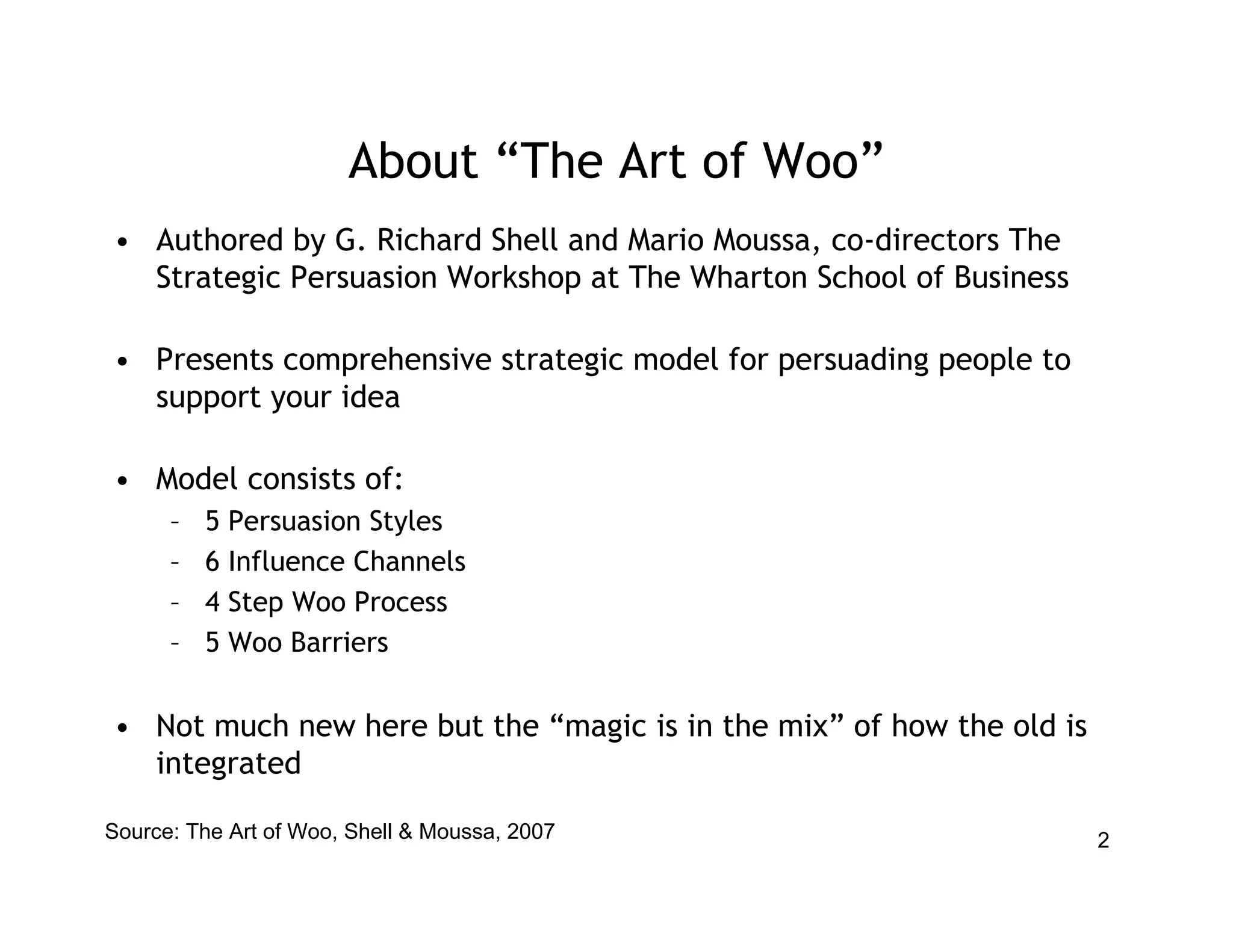 The Art of Woo: A Book Review | PDF