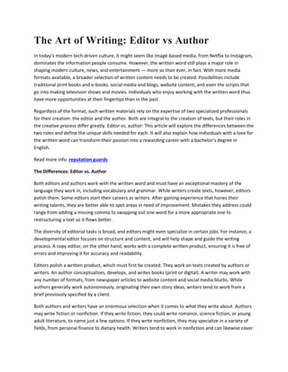 The Art of Writing Editor vs Author.pdf